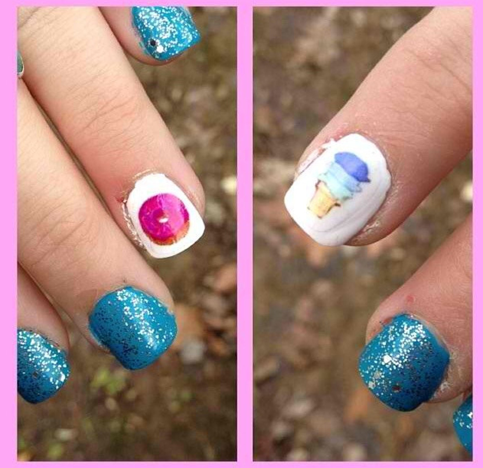Junk Food // Summer // Nail Decals Transfer Nail Stickers - Etsy