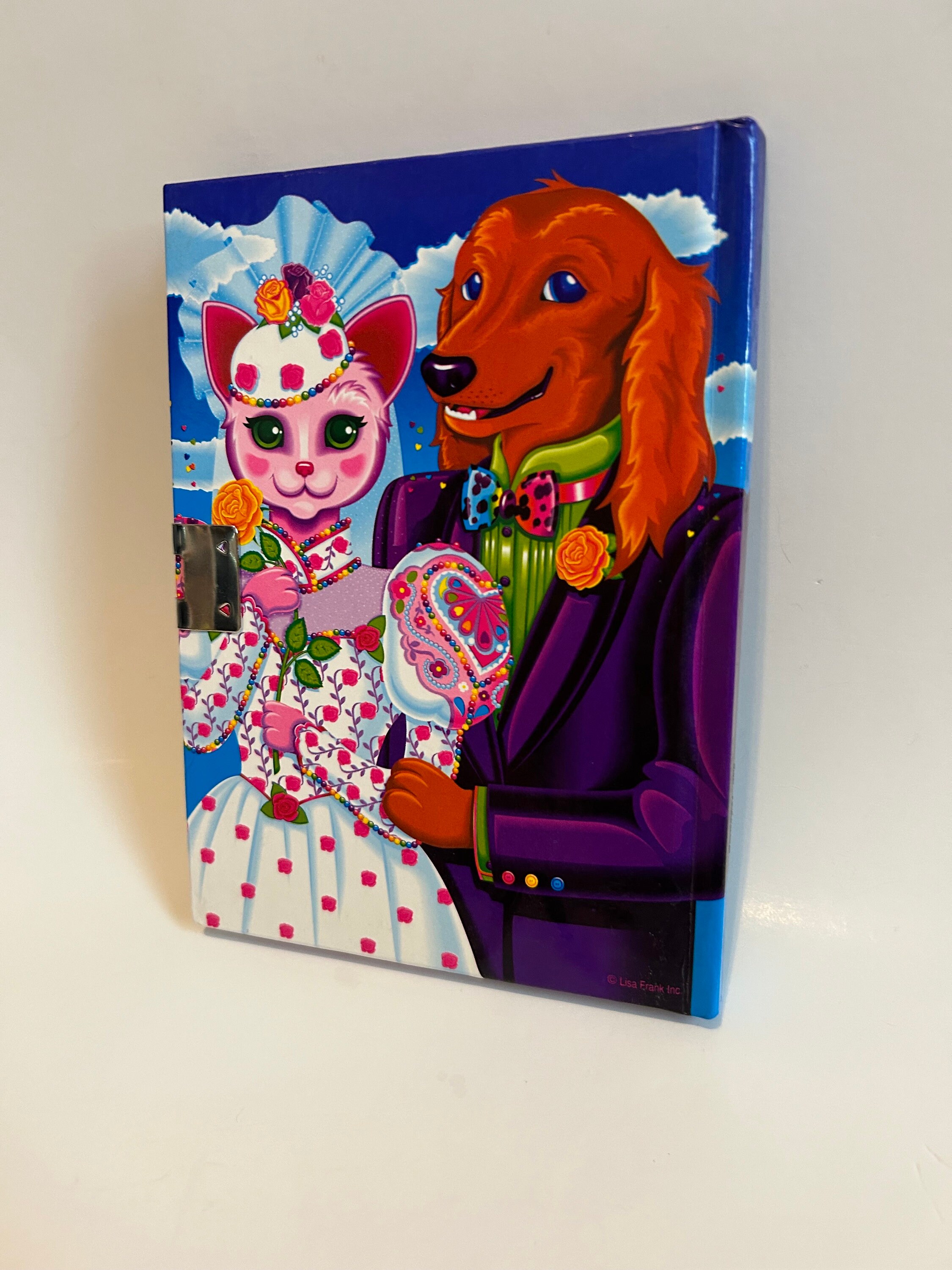 Vintage 90s Lisa Frank Diary With Original Lock / Cat & Dog Wedding - Etsy