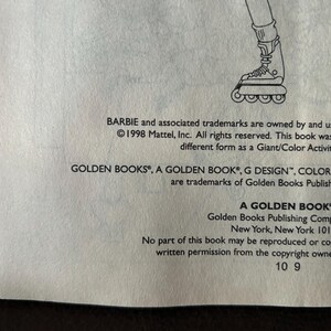 Vintage 1999 “A Day With Barbie” Golden Books Coloring Activity Book - Etsy