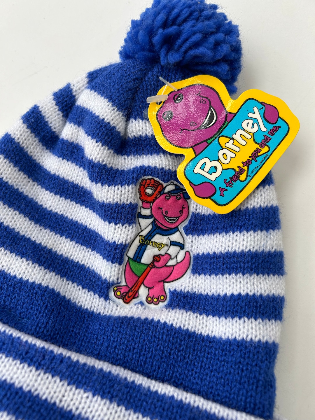 Childs Vintage Barney Hat / Toboggan Hat / Winter Hat / 90s - Etsy