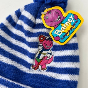 Childs Vintage Barney Hat / Toboggan Hat / Winter Hat / 90s - Etsy