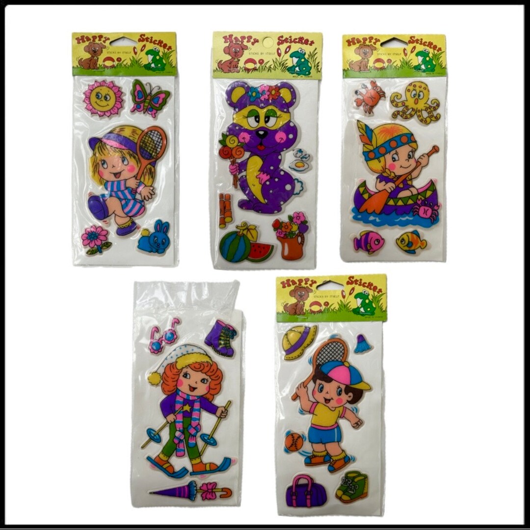VTG 70s/80s Puffy Stickers / Groovy / Retro / - Etsy