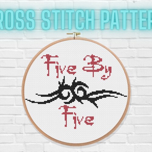 Five by Five PDF Cross Stitch Pattern - Etsy