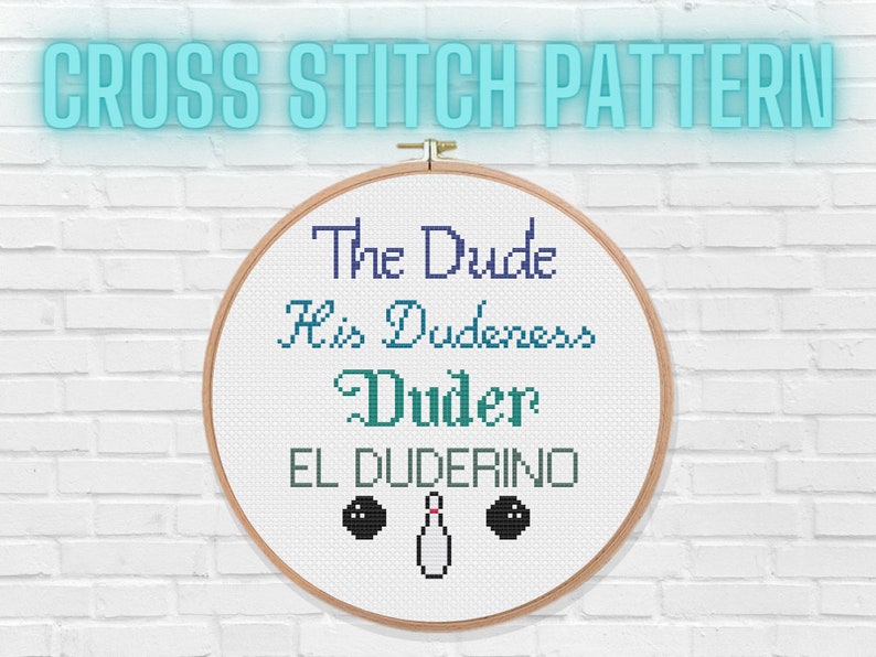 The Dude Cross Stitch Pattern - Etsy
