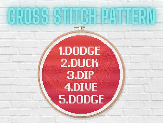 The Five Ds of Dodgeball Cross Stitch Pattern - Etsy
