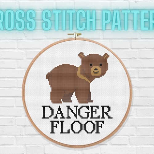 Danger Floof Cross Stitch Pattern - Etsy