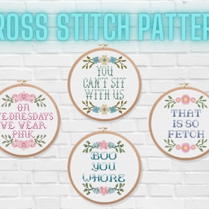 Mean Girls Cross Stitch Pattern Set - Etsy