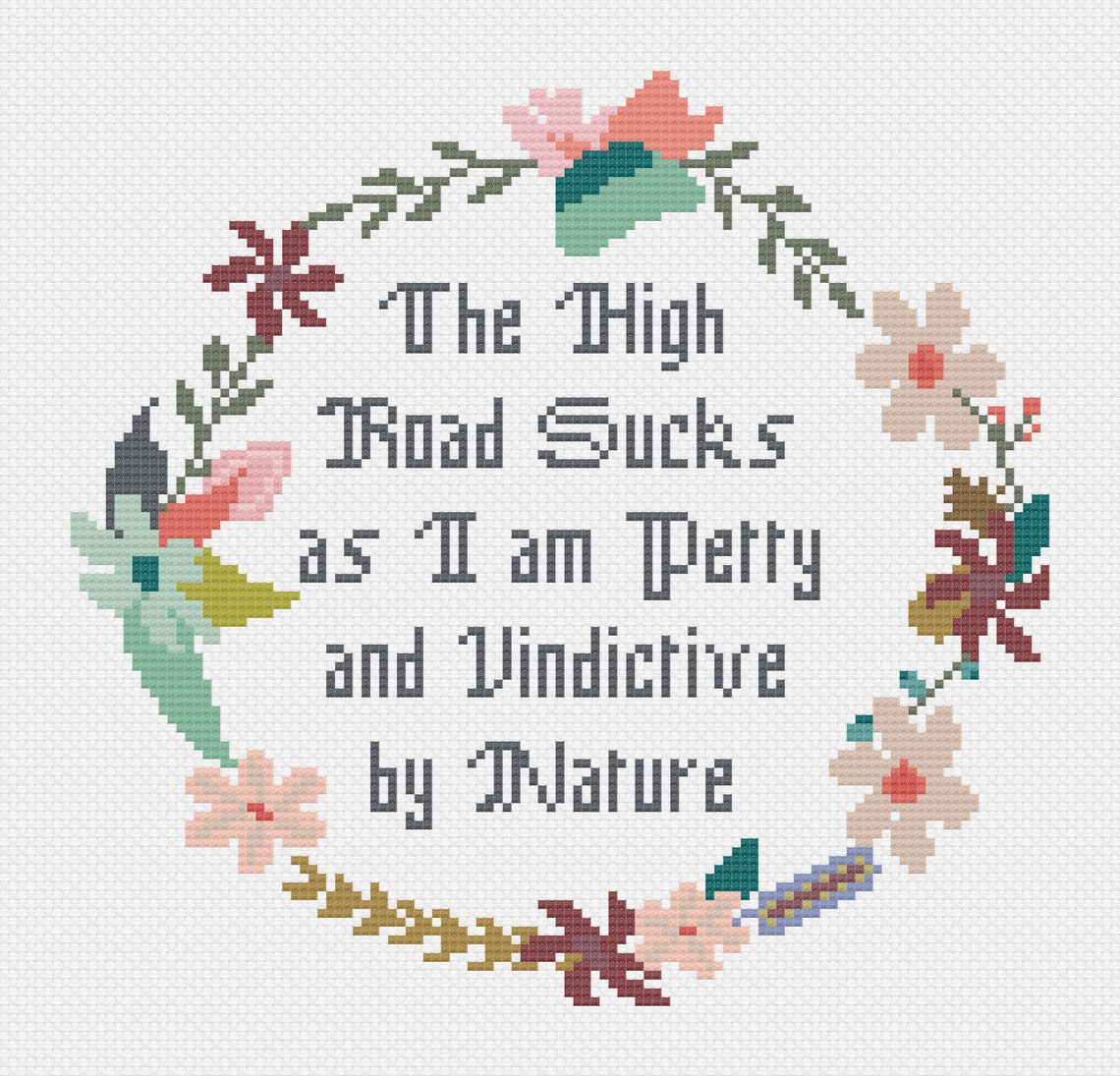 The High Road Sucks Cross Stitch Pattern - Etsy