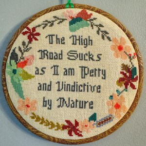 The High Road Sucks Cross Stitch Pattern - Etsy
