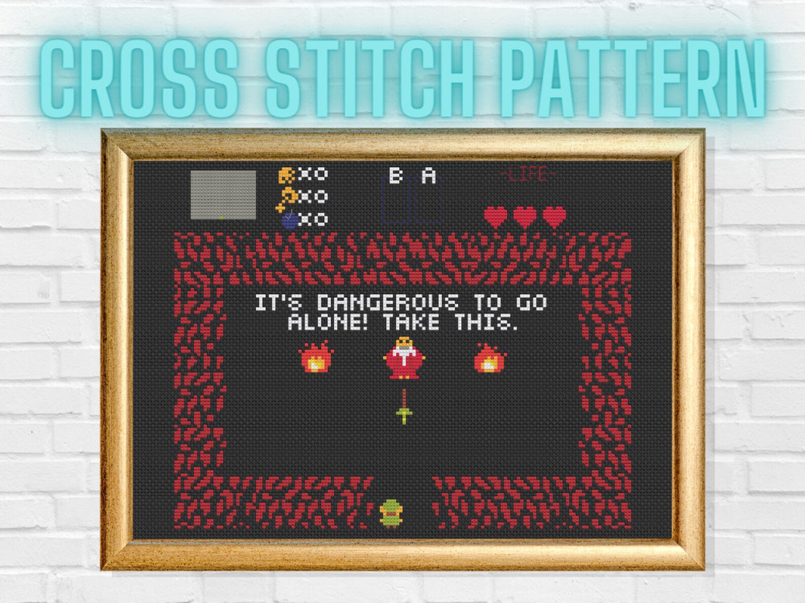 It's Dangerous to Go Alone! Take This Cross Stitch Pattern - Etsy