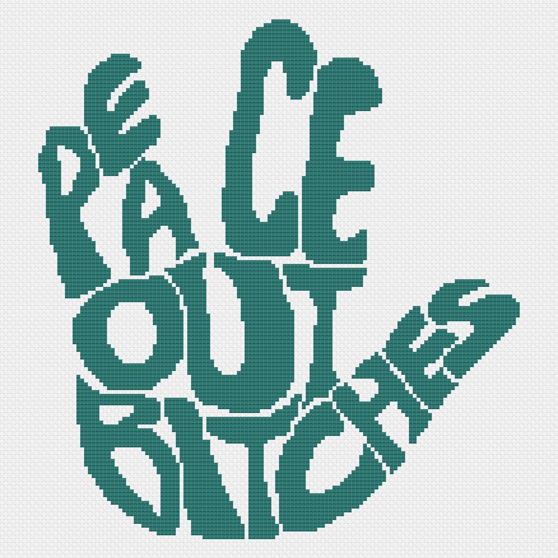 Peace Out Bitches Cross Stitch Pattern - Etsy
