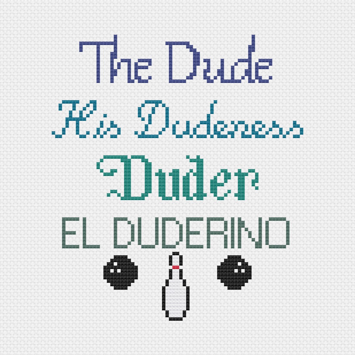 The Dude Cross Stitch Pattern - Etsy