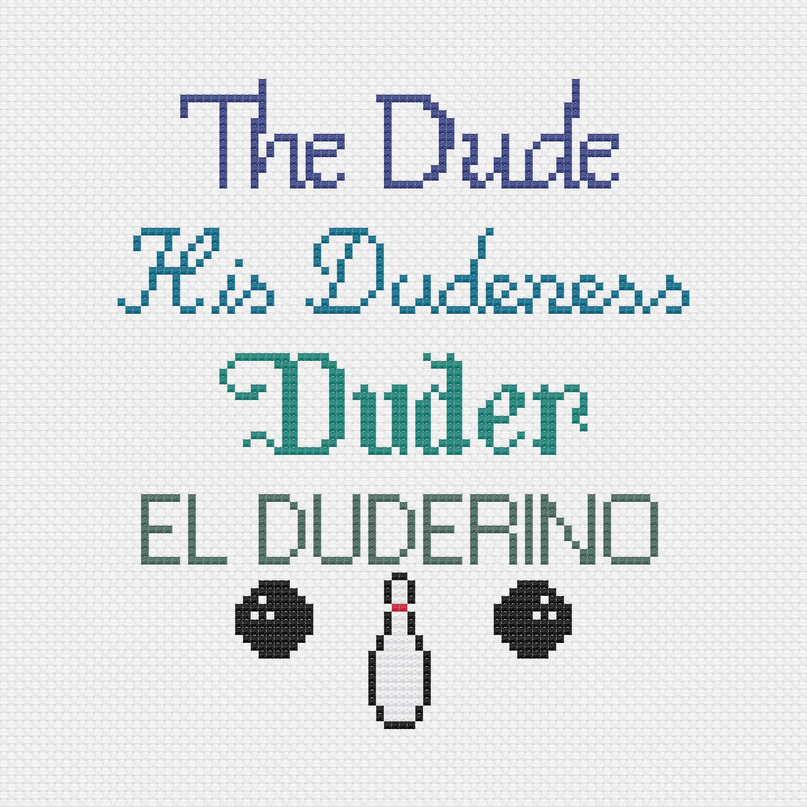 The Dude Cross Stitch Pattern - Etsy
