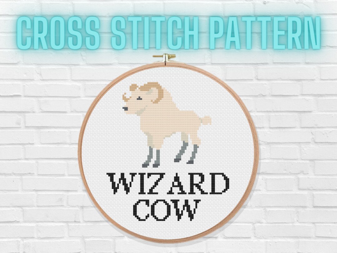 Wizard Cow Cross Stitch Pattern - Etsy