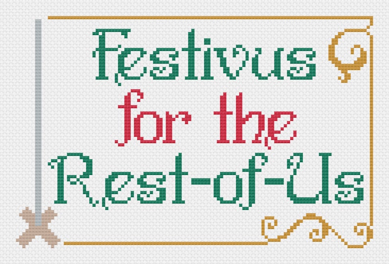 Festivus for the Rest-of-us PDF Cross Stitch Pattern - Etsy