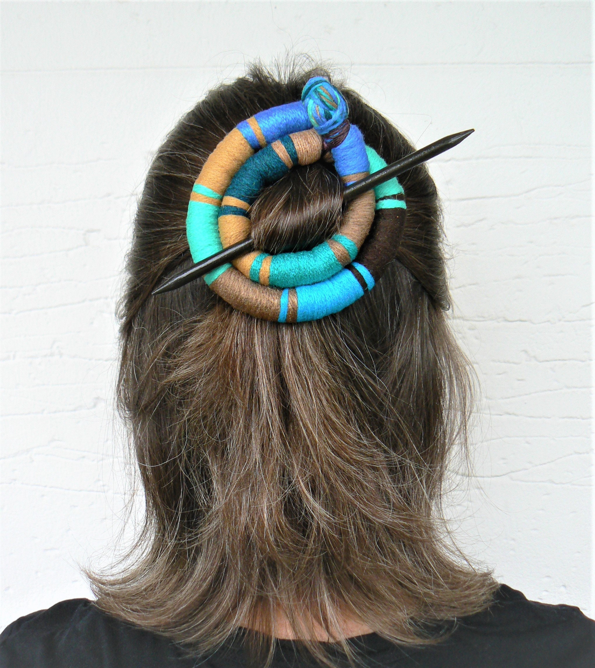 Ponytail Holder Stick Slide Fork Geometric Hair Clip Tribal - Etsy