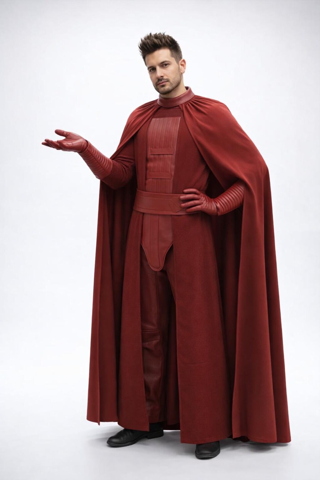 Galactic Emperor Cosplay Costume, Red Imperial Leader Outfit, Sci Fi ...