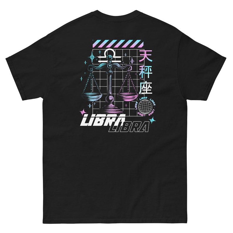 Libra Balance – 80s Retro Astrology Streetwear Tee - Etsy