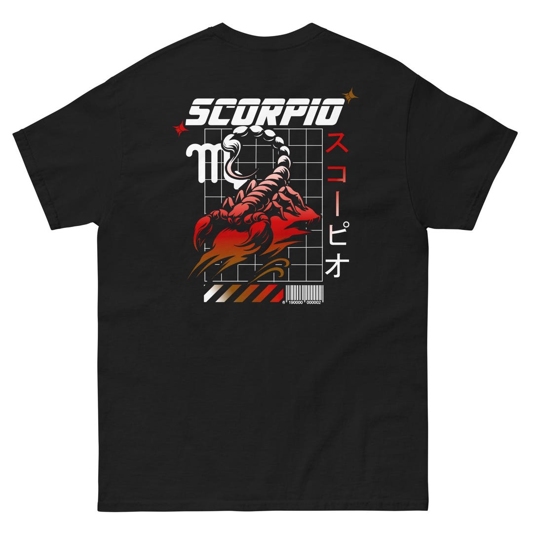 Scorpio Retro Style BACK DESIGN With Embroidered Chest Symbol - Etsy