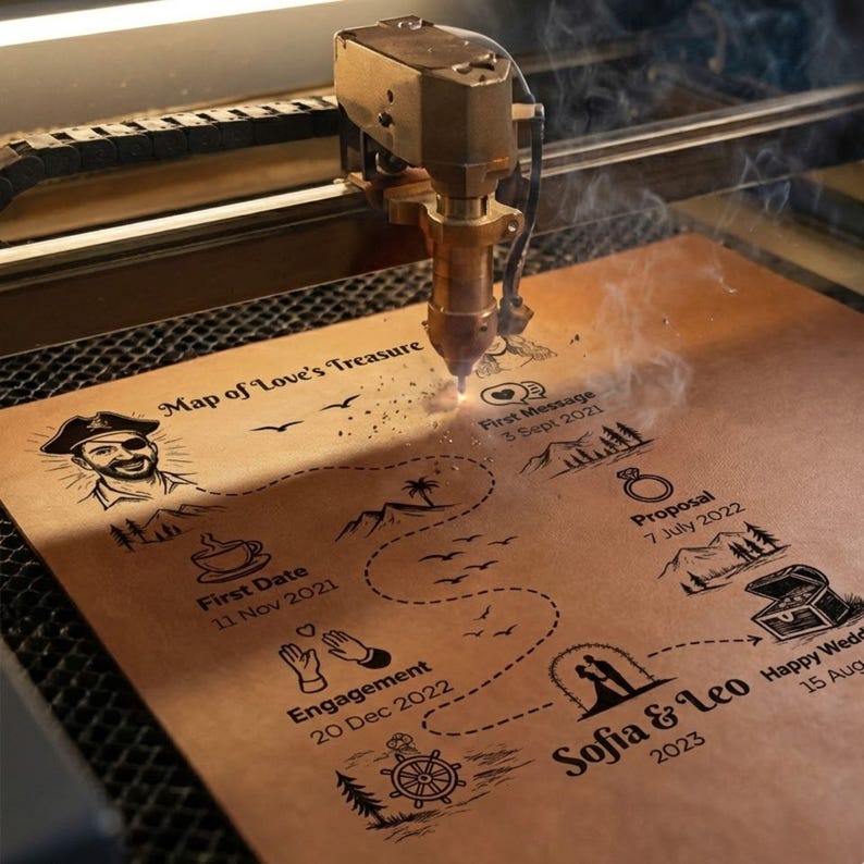 Personalized Engraved Leather Sheet Music Wall Art, Walnut Wood Frame ...