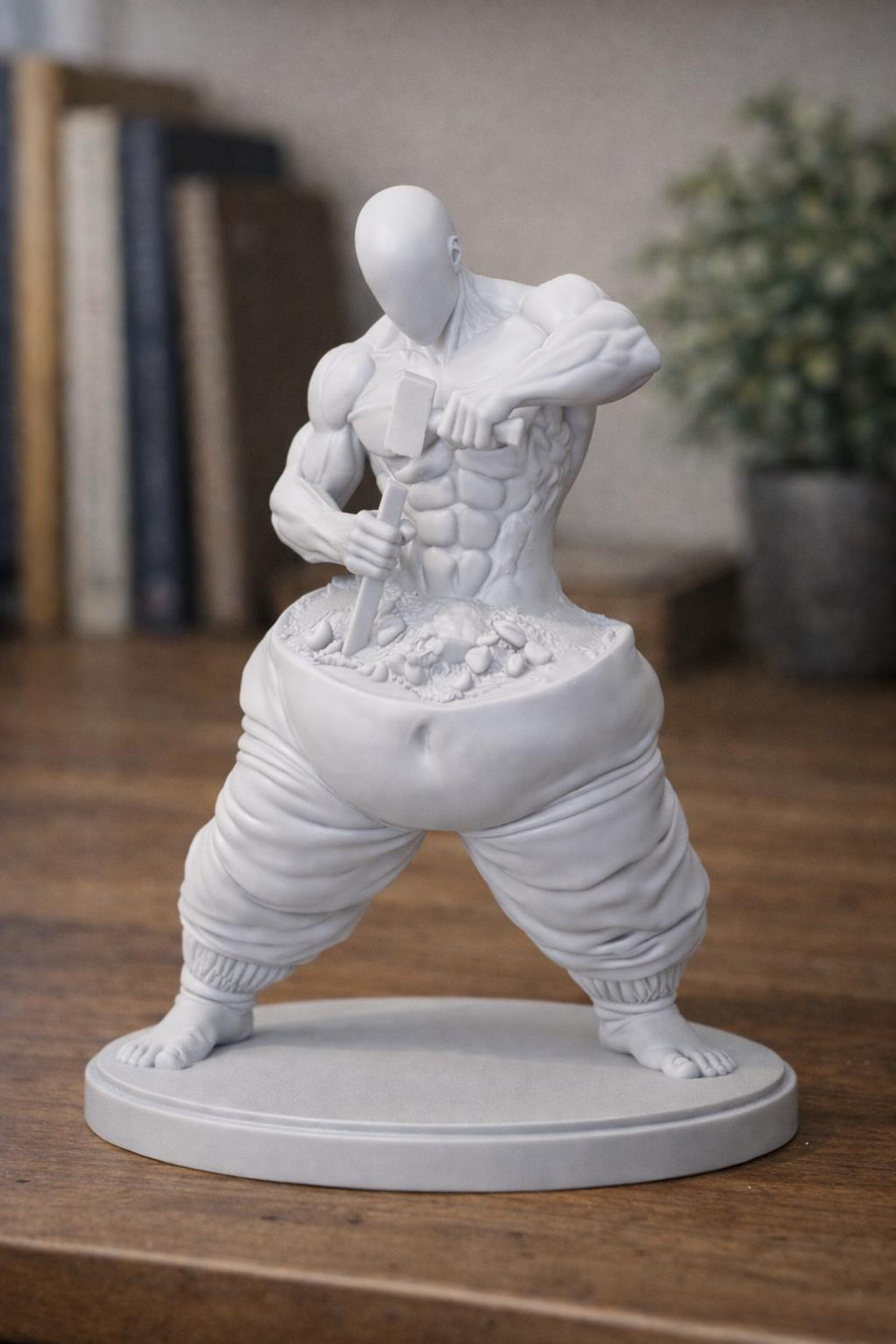 Self Made Man Sculpture – Motivational Desk Statue, Modern Stoic Office ...