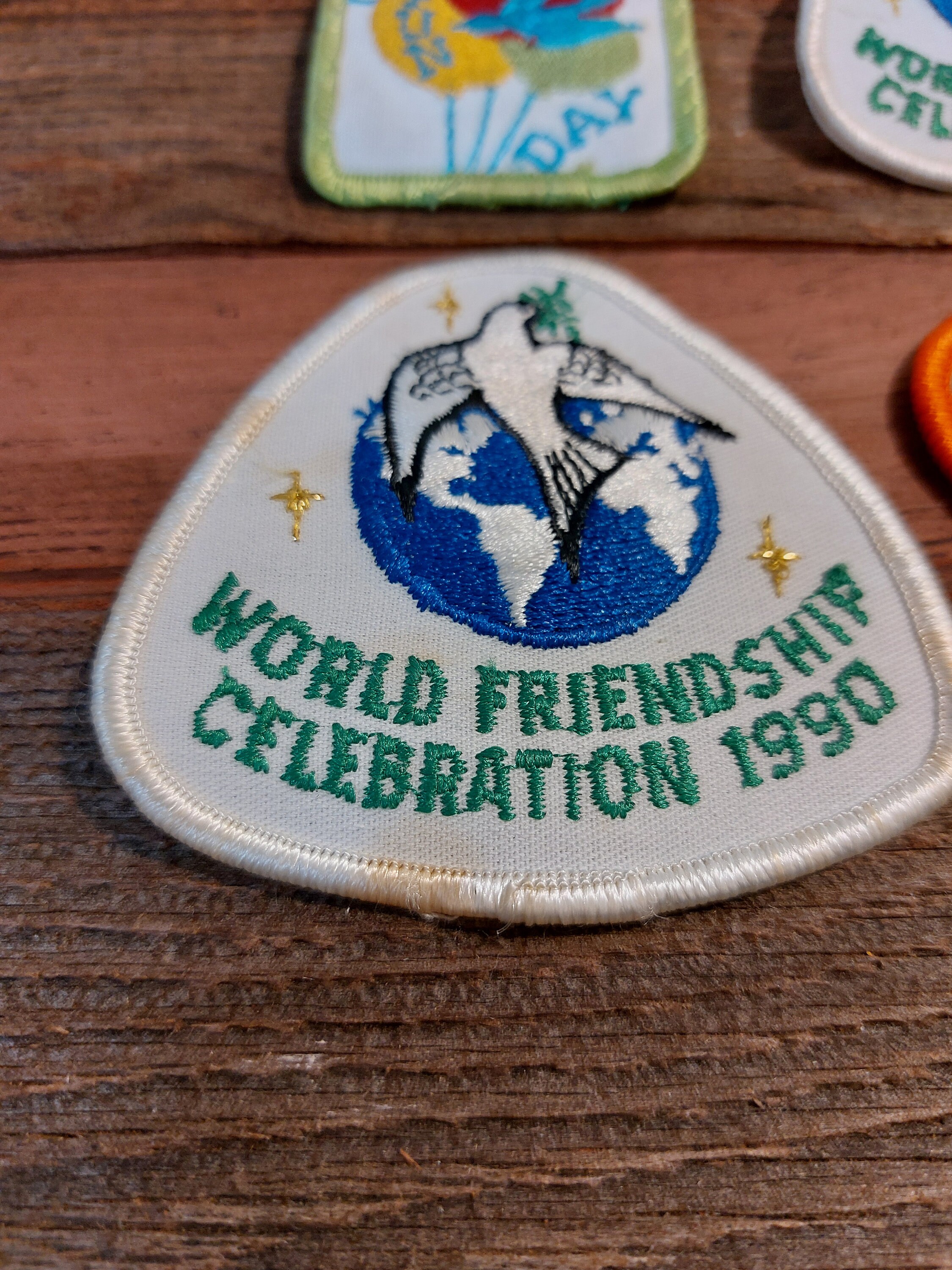 Vintage Girl Scout World Friendship Celebration 1990, Fun Day Patches ...