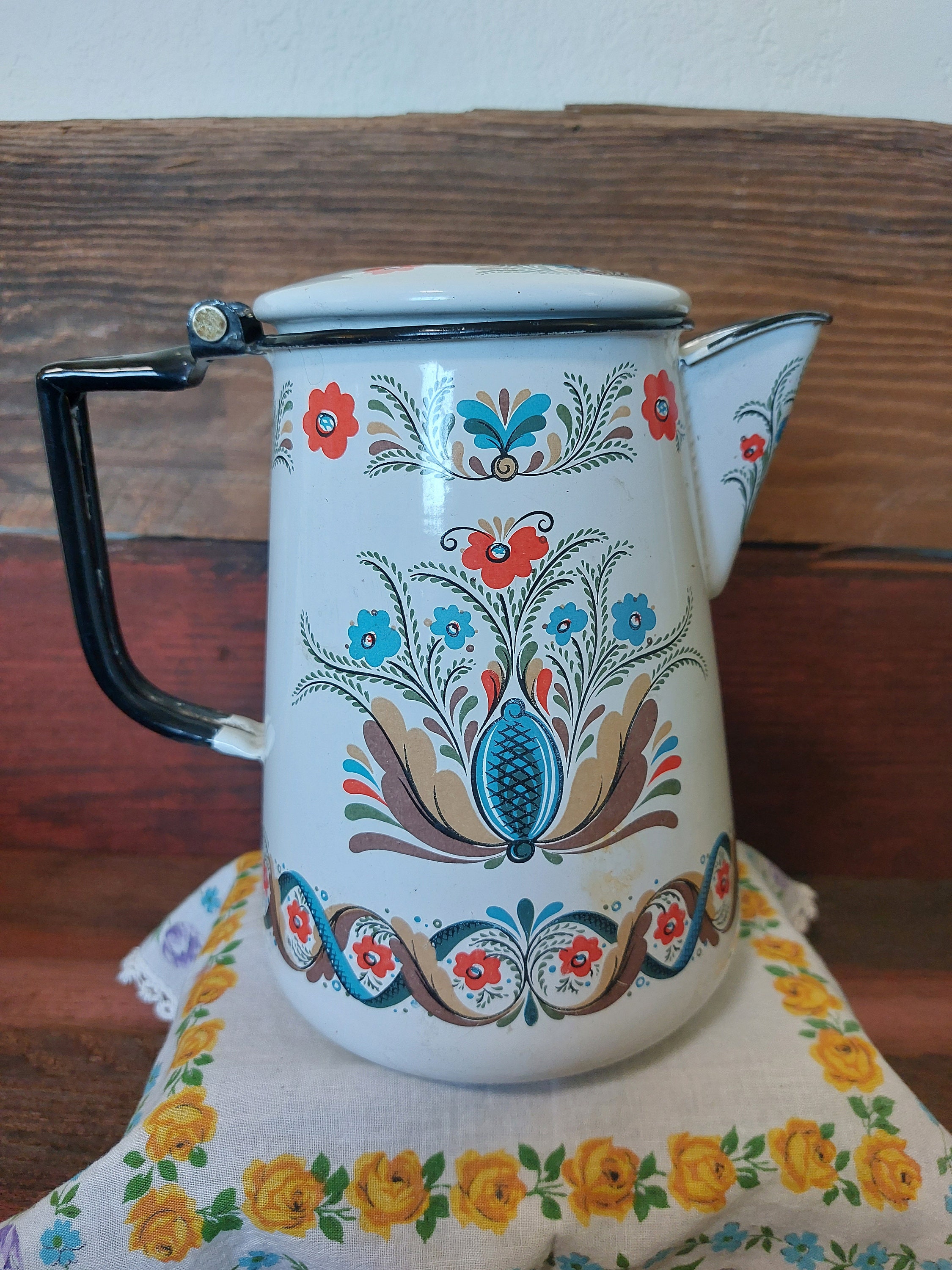 Upcycled Vintage Mirro Enamelware Coffee Pot Percolator - Etsy