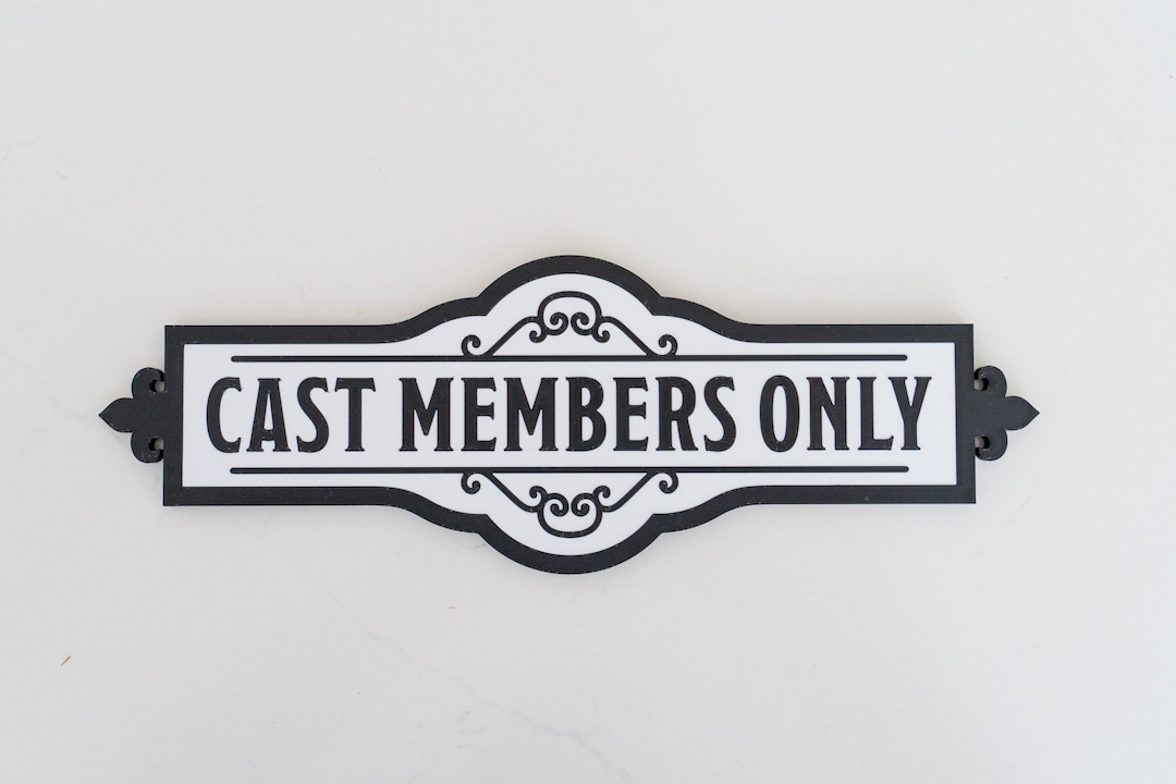 Cast Member Sign | Magical Themed Home Decor | Wall Sign - Etsy