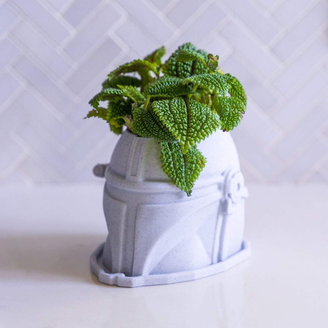 Mandalorian Inspired Planter Disney Star Wars Succulent 3D Printed ...
