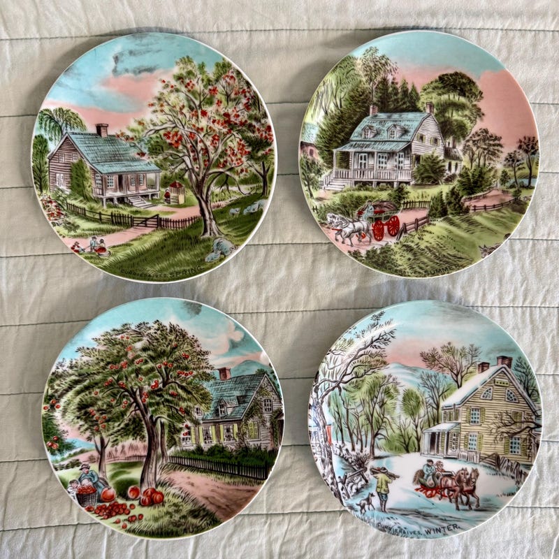 Four Seasons Plate - Etsy