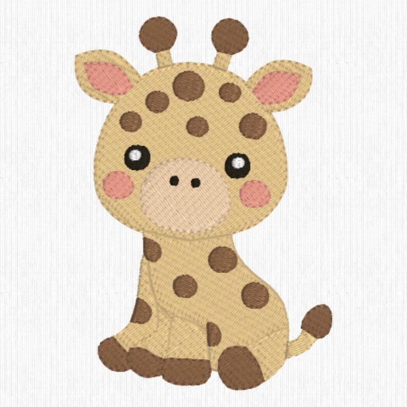 Baby Giraffe Machine Embroidery Design, Nursery Animal Applique ...