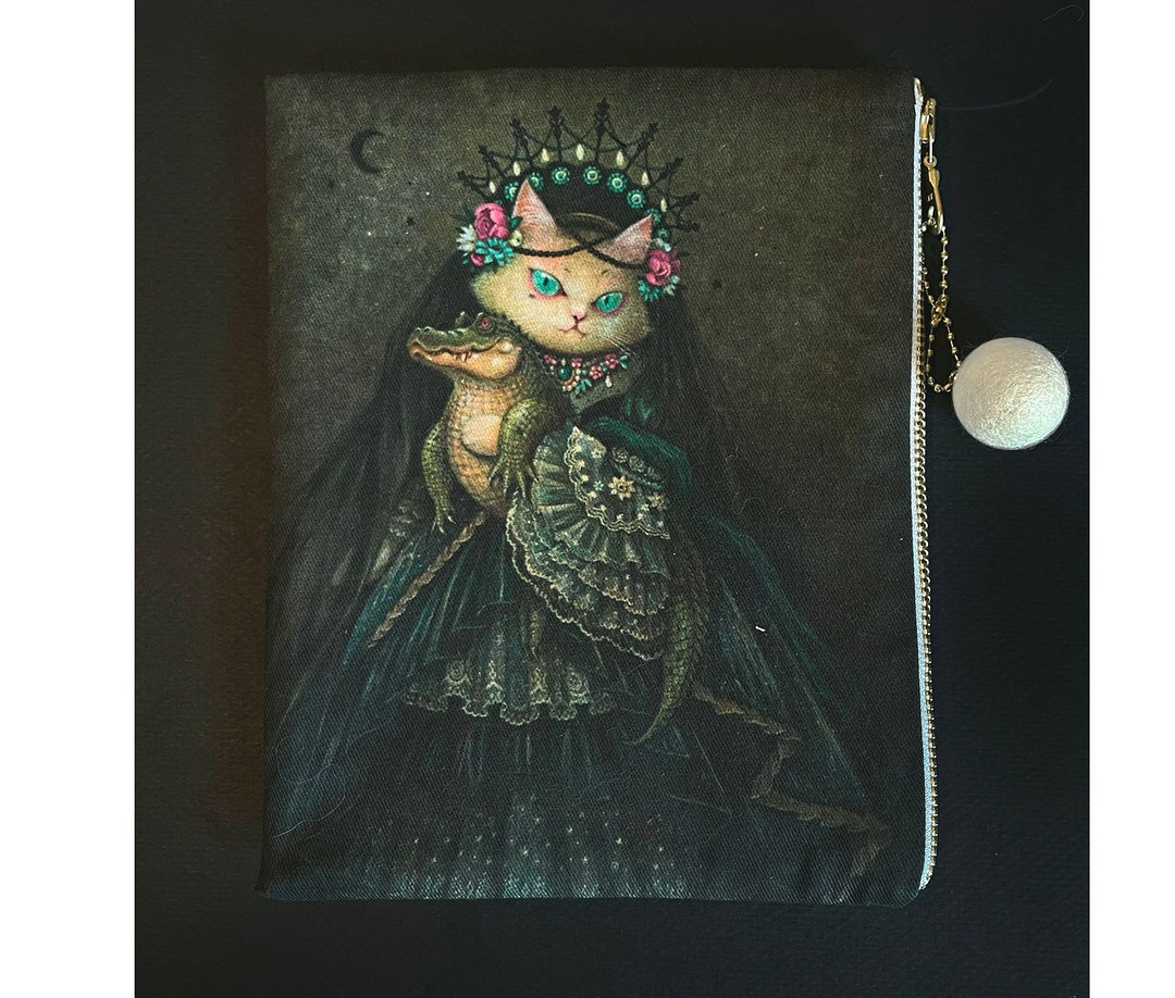 Hecate Cat Illustration Pouch Bag - Etsy