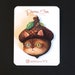 Cat X Acorn III Wooden Pin - Etsy