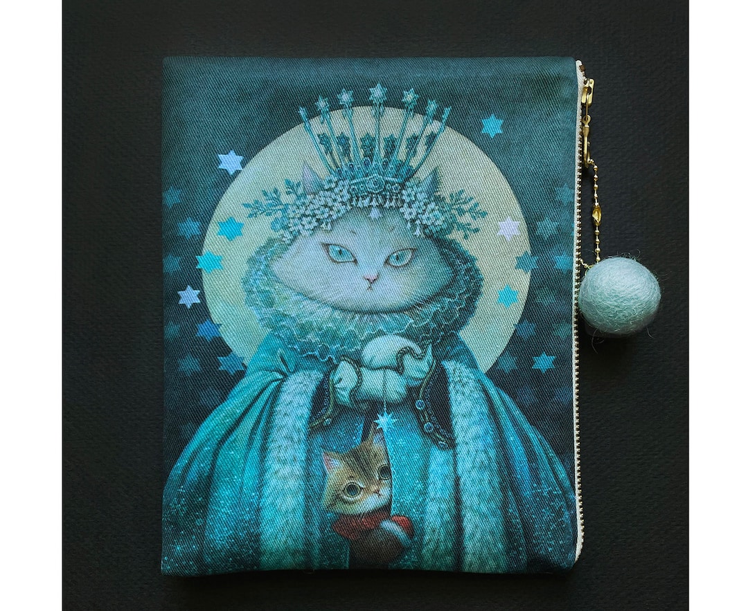 The Snow Queen-cat Illustration Pouch Bag - Etsy