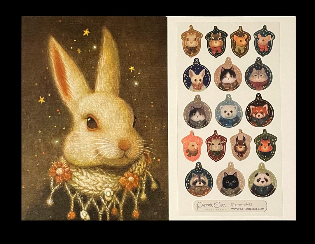 Cozy Sticker Sheet + Postcard Set III - Etsy