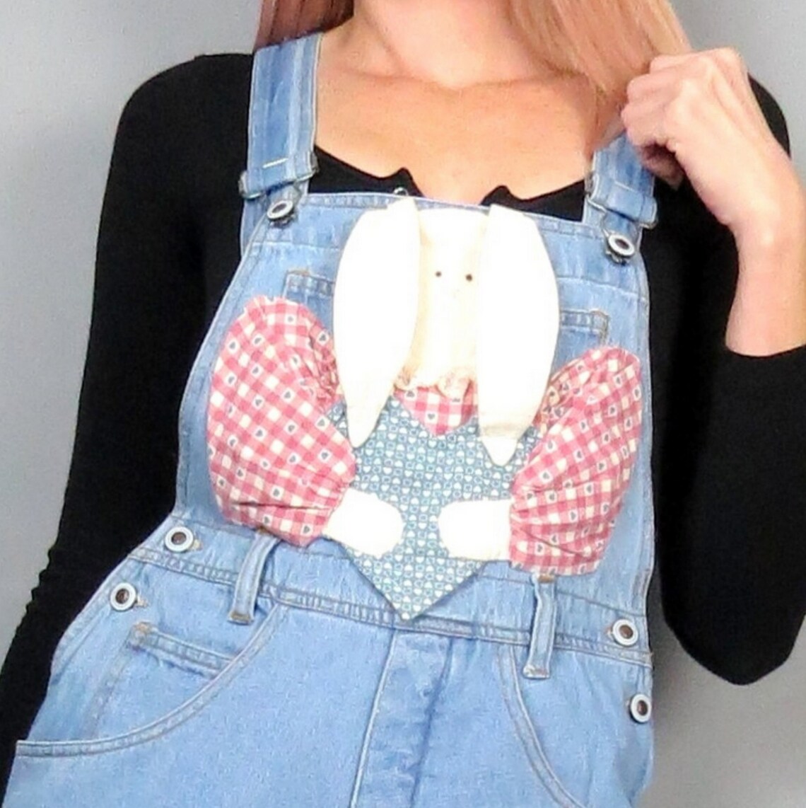 Vintage 80s Bunny Overalls Denim Blue Jean Bib Overall Jeans 1980s ...