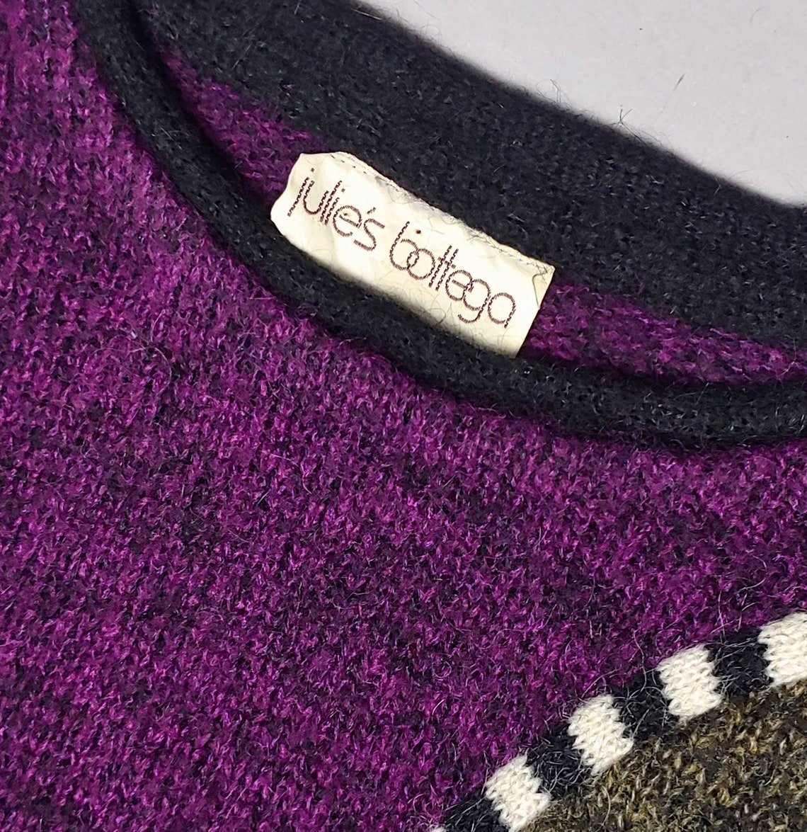 Vintage 80s Swirl Colorblock Sweater Mohair Blend Vaporwave Boxy Fit ...
