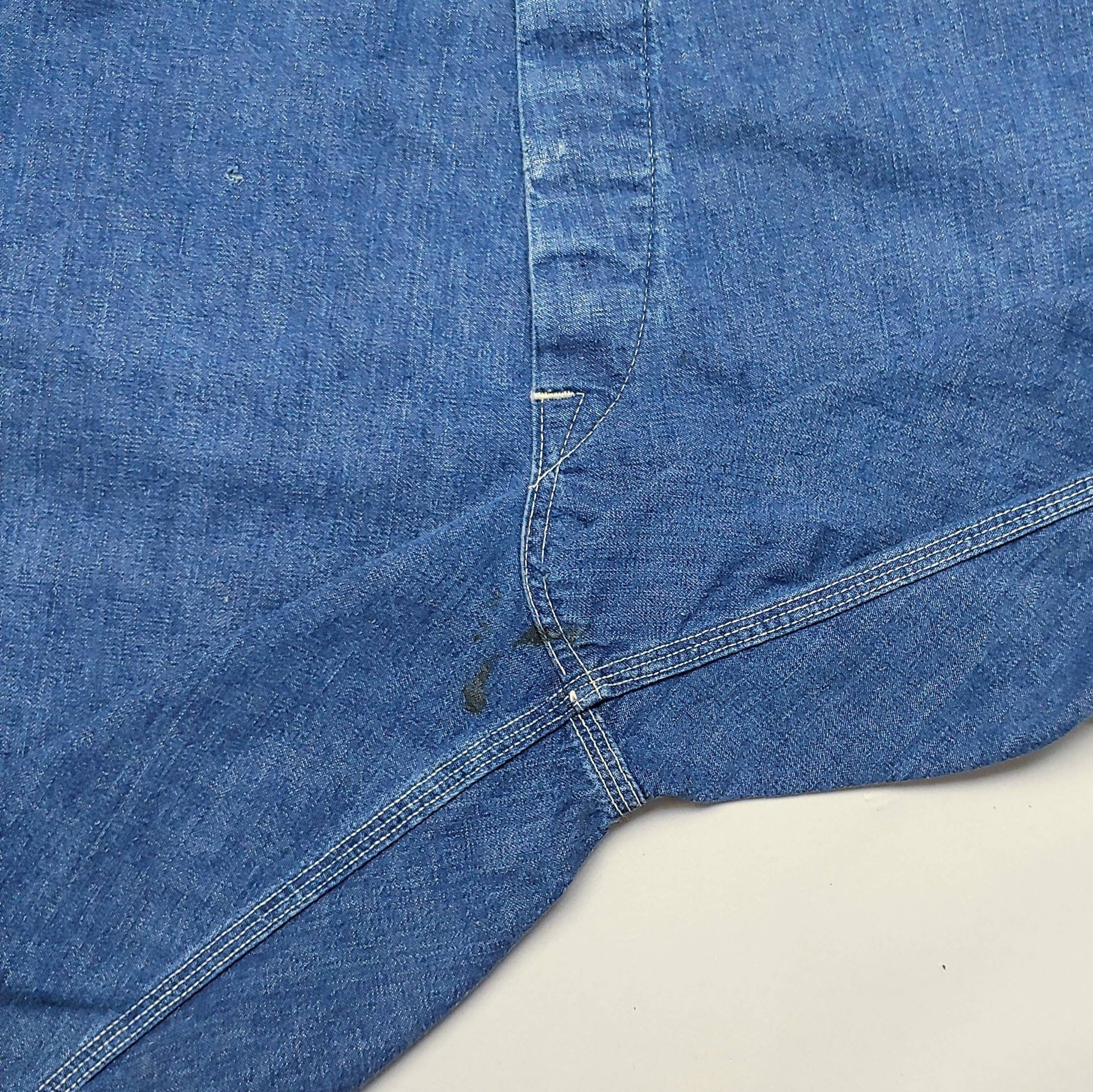 Vintage FINCK'S Overalls Pig Buckle Red Bar Denim Workwear Sanforized ...