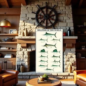 Billfish Wall Chart – Marlin, Sailfish, Swordfish, Spearfish ...