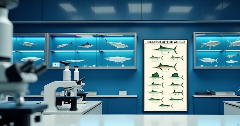 Billfish Wall Chart – Marlin, Sailfish, Swordfish, Spearfish ...