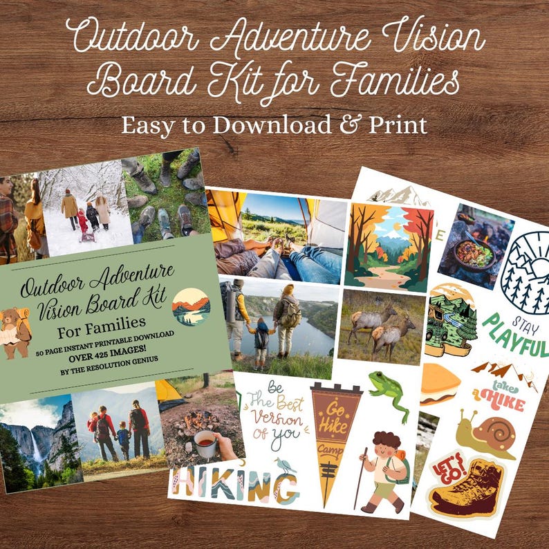Outdoor Adventure Vision Board Kit for Families - Etsy
