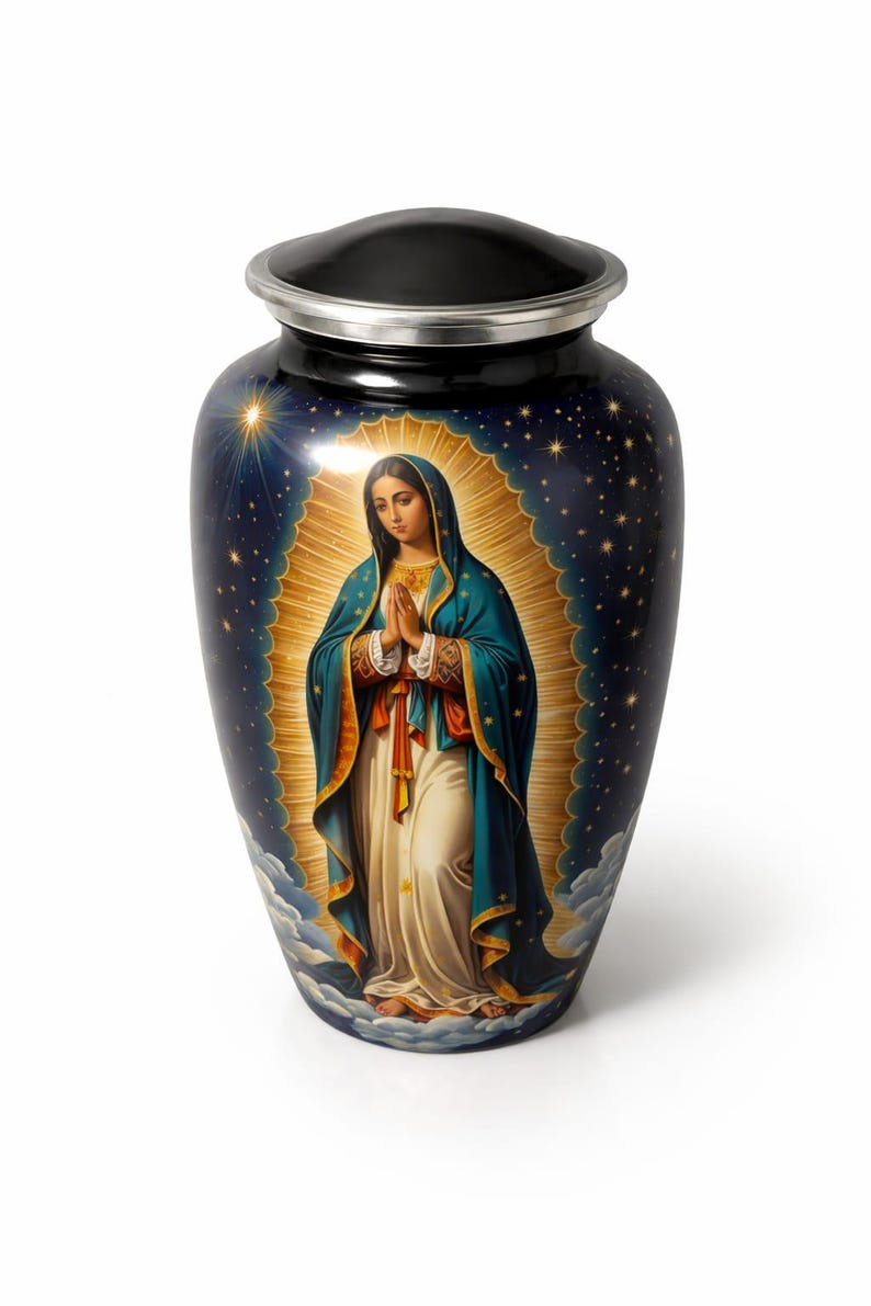 Religious Cremation Urn Set – Virgin Mary Memorial Keepsake Urns - Etsy