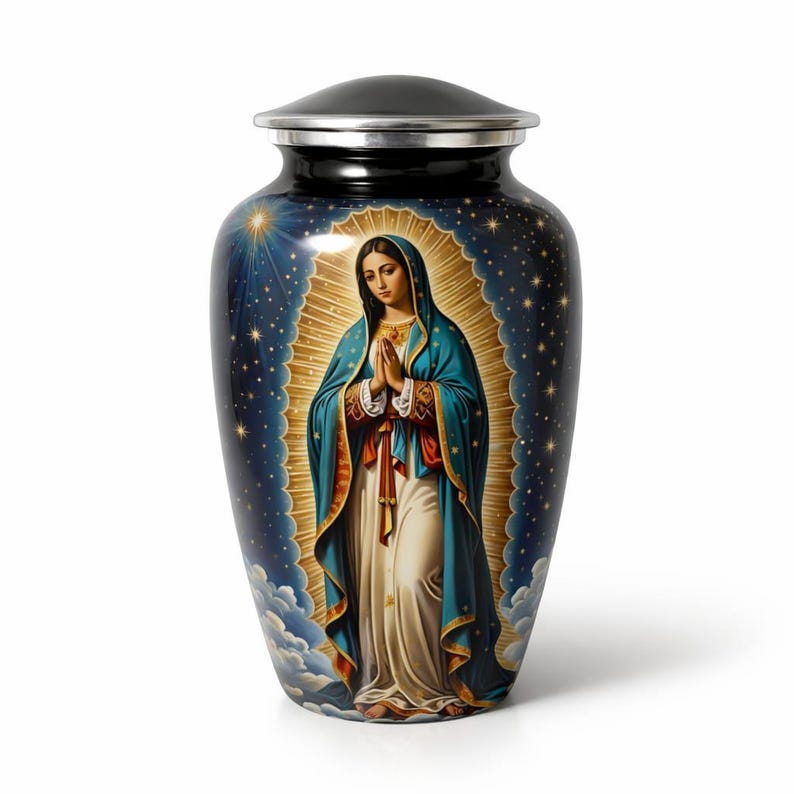 Religious Cremation Urn Set – Virgin Mary Memorial Keepsake Urns - Etsy