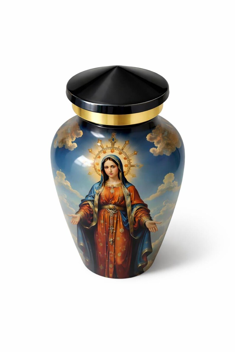 Religious Cremation Urn Set – Virgin Mary Memorial Keepsake Urns - Etsy