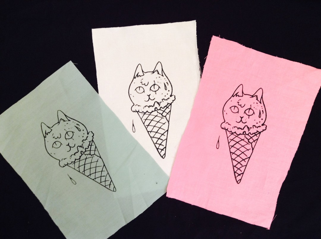 Cat Ice Cream Patch - Etsy