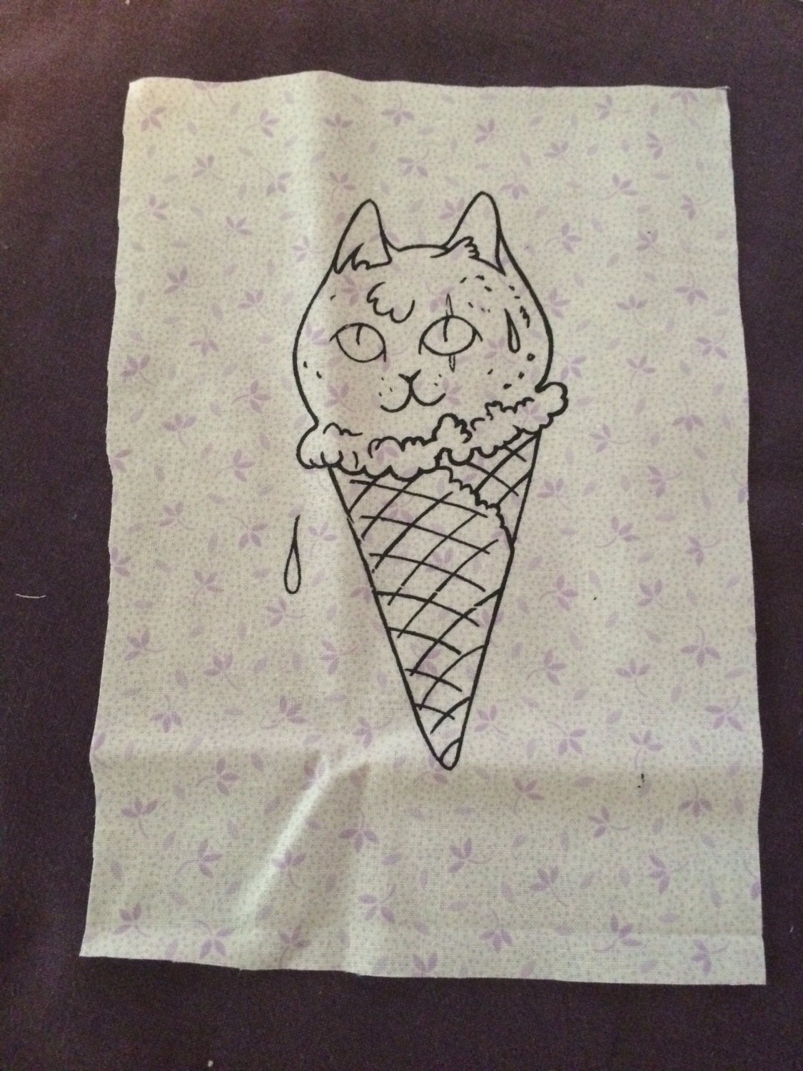 Cat Ice Cream Patch - Etsy