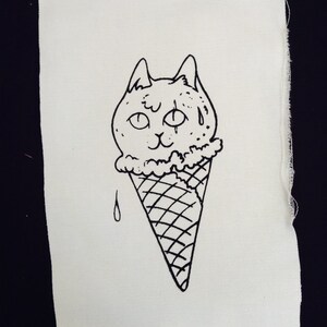 Cat Ice Cream Patch - Etsy