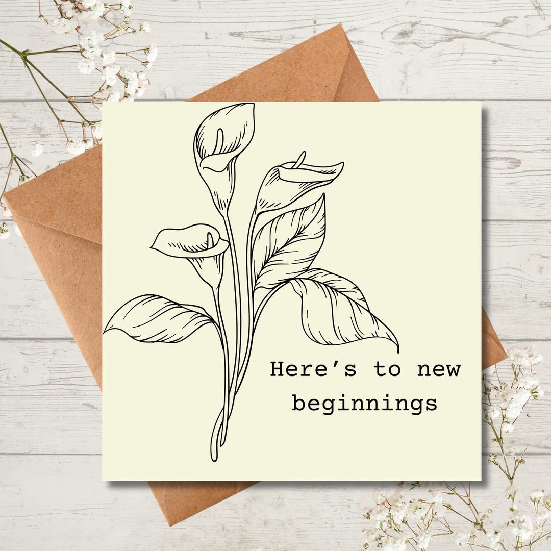 Here’s to New Beginnings | Goodbye Card | Leaving Card | Thoughtful ...