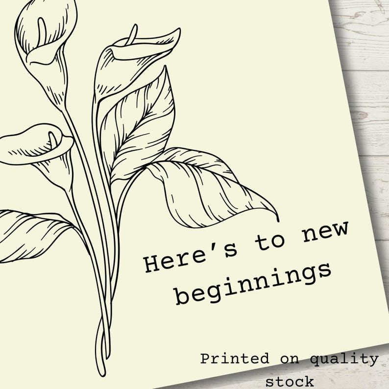 Here’s to New Beginnings | Goodbye Card | Leaving Card | Thoughtful ...