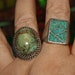 Large Old Turquoise Cab. Sterling Setting. Estate Ring. C1970. Free ...